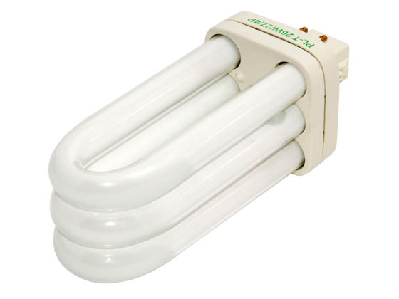 Philips 26 Watt, 4-Pin Very Warm White Triple Twin Tube CFL Bulb | PL-T ...