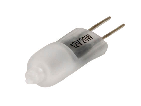 Bulbrite 20W 12V T4 Frosted Halogen 4mm Bipin Bulb | Q20G4F/12 | Bulbs.com