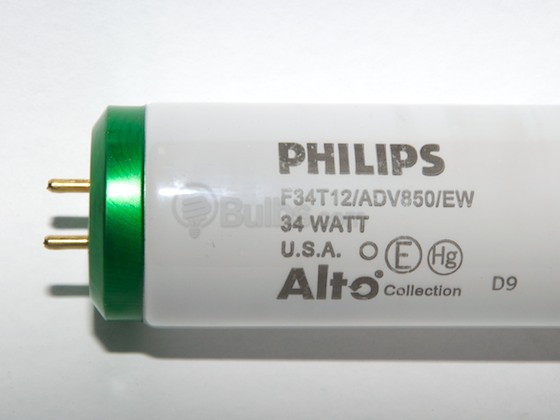 Philips 34 Watt, 48 Inch T12 Bright White Fluorescent Bulb | F34T12 ...