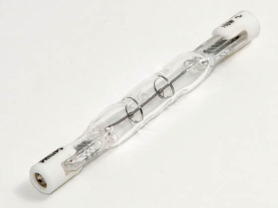Philips 100 Watt, 120 Volt T3 Clear Halogen Double Ended Bulb ...