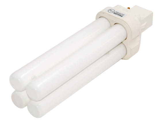Philips 28W 2 Pin GX32d3 Very Warm White Double Twin Tube 15mm CFL Bulb ...