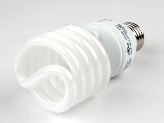 23W, Bright White Spiral CFL | 23W/ODT2S/50K | Bulbs.com