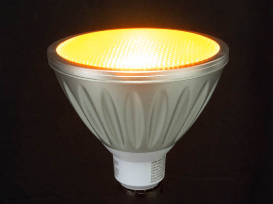 Kobi 7 Watt, Non-Dimmable 120 Volt 35 Degree Amber PAR38 LED Bulb, Wet ...
