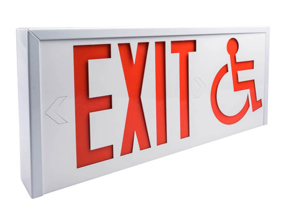 Steel Exit Sign Featuring Wheelchair Accessibility Symbol | ISA-EXIT ...