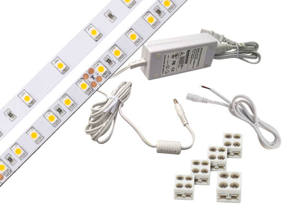 Diode LED BLAZE™ BASICS 16.4 ft. 100 LED Tape Light Kit, 12V, 4000K ...