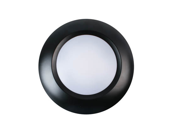 Bulbrite 14W Dimmable LED 7" Round Disc Light With Pigtail, Black ...