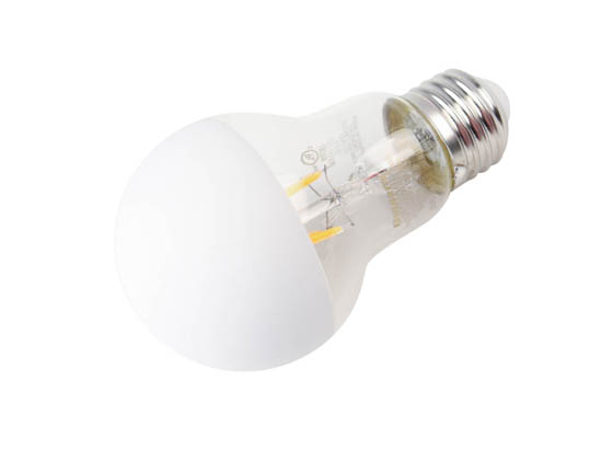 Bulbrite Dimmable 5W Half-White A-19 LED Filament Bulb, 2700K, Medium ...