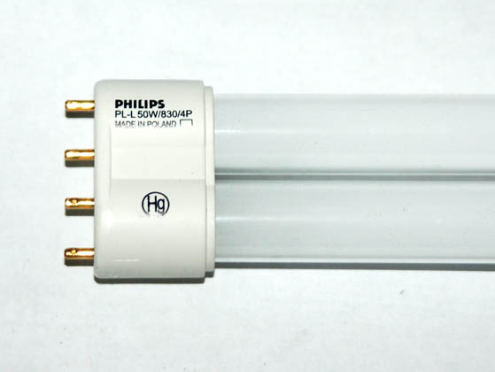 Philips 50W 4 Pin 2G11 Soft White Long Single Twin Tube CFL Bulb | PL-L ...