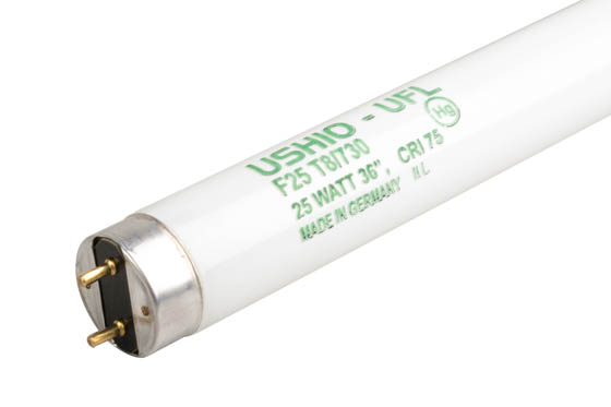 Ushio 25W 36in T8 Warm White Fluorescent Tube | UFL-F25T8/730 | Bulbs.com