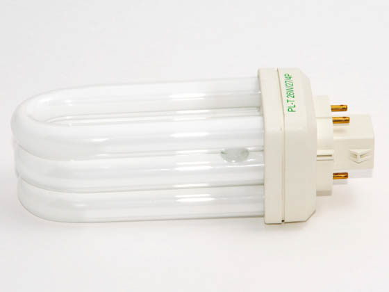 Philips 26 Watt, 4-Pin Very Warm White Triple Twin Tube CFL Bulb | PL-T 26W/827/4P/ALTO (4-Pin ...