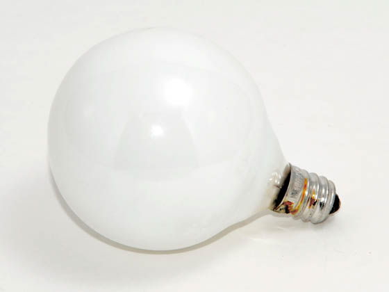 Philips 40W 120V G16 White Long Life Globe Bulb, E12 Base | BC-40G16 1 ...