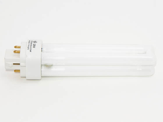 GE 18 Watt, 4-Pin Cool White Double Twin Tube CFL Bulb | F18DBX/SPX41/4PL (4-Pin) | Bulbs.com