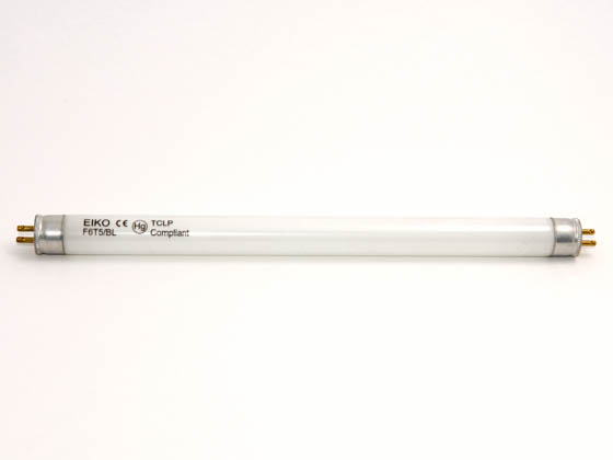Eiko 6W 9in T5 Black Lite Fluorescent Tube | F6T5/BL | Bulbs.com