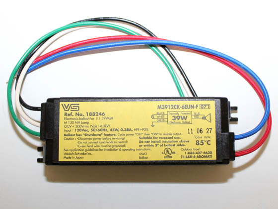 Universal 39 Watt, 120 Volt Mini Slim Case Electronic Metal Halide ...