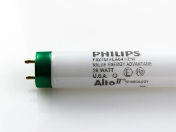 Philips 28 Watt, 48 Inch Long Life T8 Cool White Fluorescent Bulb ...