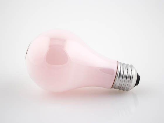 GE 60 Watt, 120 Volt A19 Pink Bulb | 60A/STP/PK (Soft Pink) | Bulbs.com