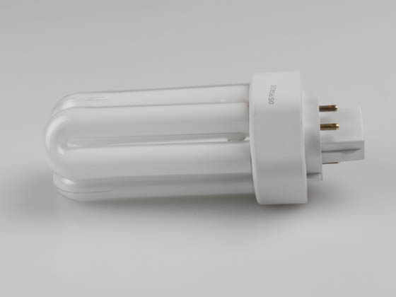 GE 18W 4 Pin GX24q2 Soft White Triple Twin Tube CFL Bulb | F18TBX/830/A/ECO | Bulbs.com