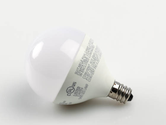 Maxlite Dimmable 5W 2700K G-16.5 Frosted Globe LED Bulb, E12 Base ...