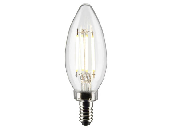 Satco Dimmable 4W 4000K Decorative Filament LED Bulb, Enclosed Fixture ...