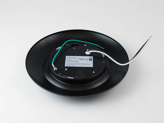 Bulbrite 14W Dimmable LED 7" Round Disc Light With Pigtail, Black ...