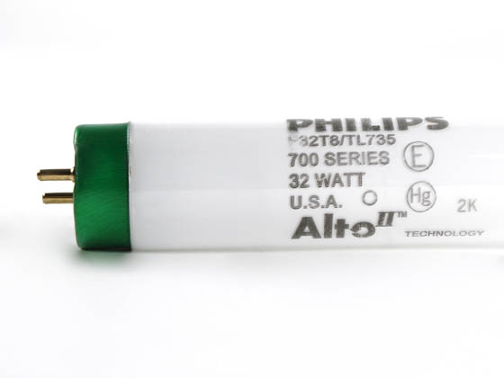 Philips 32 Watt, 48 Inch T8 Neutral White Fluorescent Bulb | F32T8/TL735/ALTO 32W | Bulbs.com
