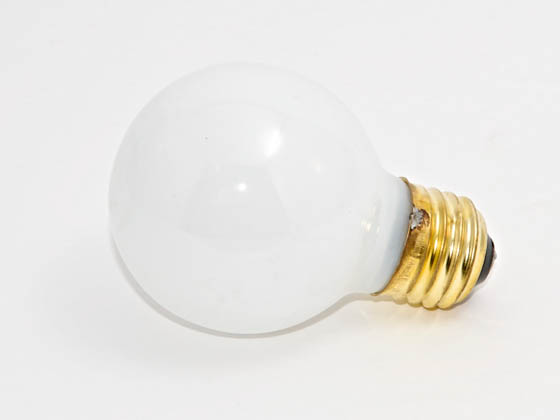 Bulbrite 25W 125V G19 White Globe Bulb, E26 Base | 25G19WH (125V ...