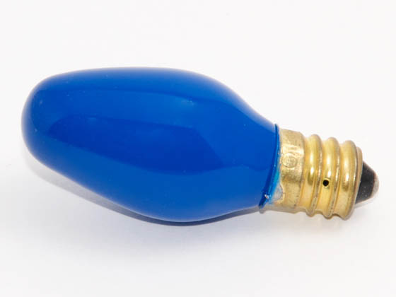 Bulbrite 7W 120V C7 Blue Holiday E12 Base | 7C7B (120V) | Bulbs.com