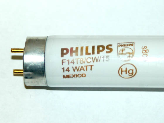 Philips 14 Watt, 15 Inch T8 Cool White Fluorescent Appliance Bulb ...