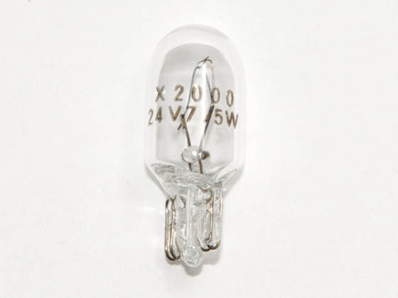 Bulbrite 7W 24V T3 Clear Xenon Bulb, Wedge Base | XE7/24 (24 Volt ...