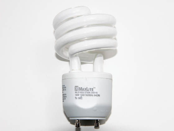 MaxLite 75 Watt Incandescent Equivalent, 18 Watt, Warm White GU24 ...