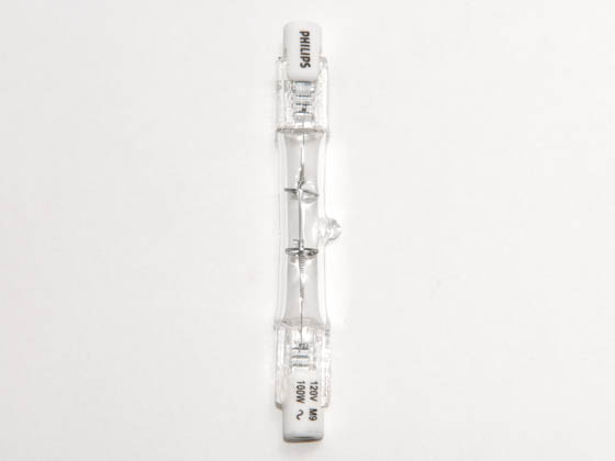Philips 100 Watt, 120 Volt T3 Clear Halogen Double Ended Bulb ...