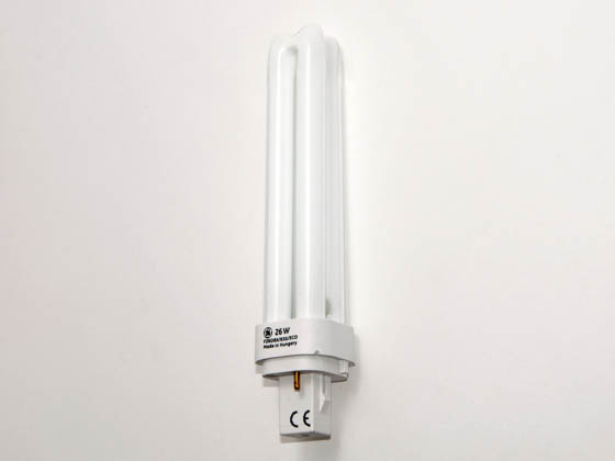 GE 26W 2 Pin G24d3 Soft White Double Twin Tube CFL Bulb | F26DBX/830 ...