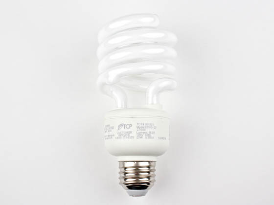 TCP 23W Warm White Spiral CFL Bulb, E26 Base | TCP 801023 | Bulbs.com