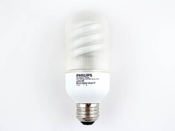 Philips 14W Warm White Outdoor Bullet CFL Bulb, E26 Base | EL/O 14W ...