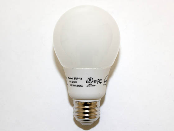 60 Watt Incandescent Equivalent, 14 Watt, 120 Volt A Style CFL Bulb ...