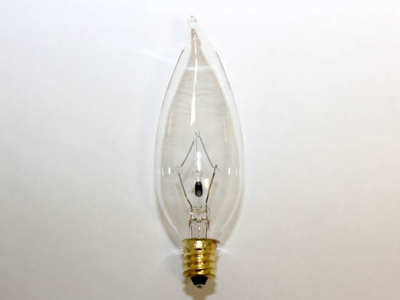 Bulbrite 40W 120V Clear Bent Tip Decorative Bulb, E12 Base | 40CFC/32/2 ...