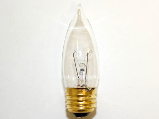 Bulbrite 40W 120V Clear Bent Tip Decorative Bulb, E26 Base | 40EFC/2 ...