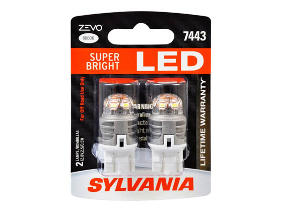 Sylvania 7443 ZEVO LED Automotive Bulb | ZEVO2 7443LED.BP2 EN-SP 2/SKU 72/CS | Bulbs.com