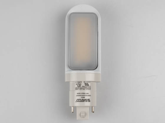 Satco 13 Watt, Non-Dimmable, 4-Pin Horizontal 4000K G24q LED Bulb ...