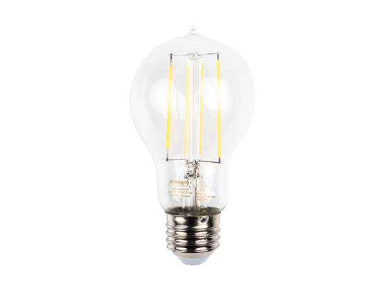 Bulbrite Dimmable 7W 3000K A19 Filament LED Bulb, Enclosed Fixture and ...