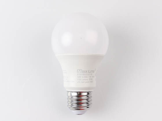 Maxlite Dimmable 11W 2700K A19 LED Bulb, Enclosed Rated | E11A19DLED27 ...