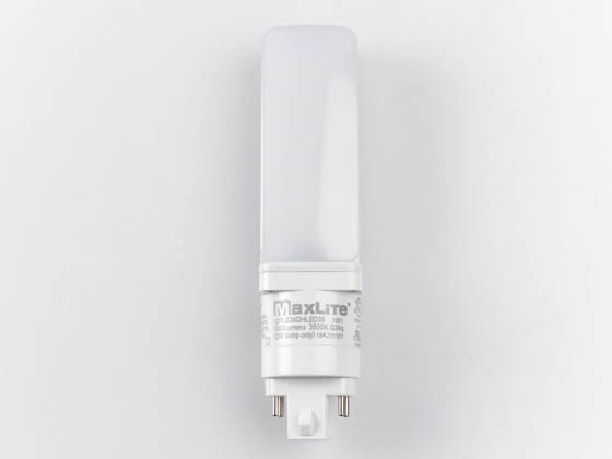Maxlite 12W 4 Pin Horizontal 3500K G24q LED Bulb, Ballast Compatible ...