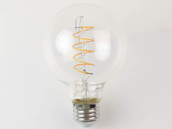 Bulbrite Dimmable 4W 2100K G25 Curved Filament Spiral LED Bulb ...