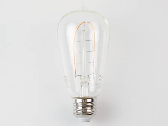 Bulbrite Dimmable 3W 2100K ST18 Curved Filament LED Bulb | 3W LED ST18 ...