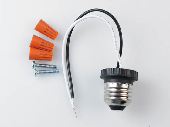 Bulbrite 14W Dimmable LED 7" Round Disc Light With Pigtail, Black ...