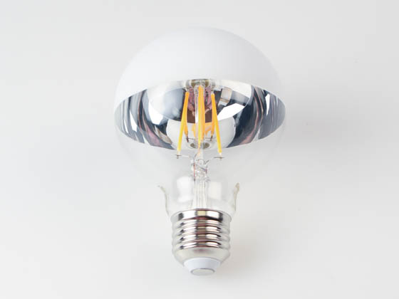 Bulbrite Dimmable 5W Half-White G-25 LED Filament Bulb, 2700K, Medium ...