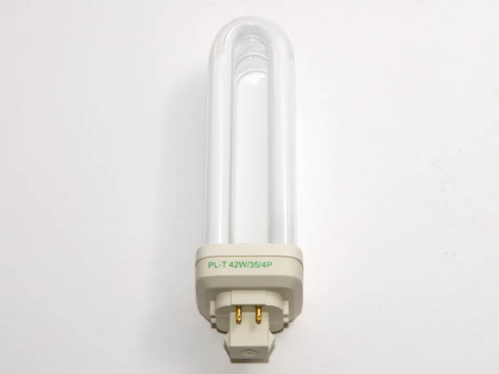 Philips 42 Watt, 4-Pin Neutral White Long Triple Twin Tube CFL Bulb | PL-T 42W/35/4P/ALTO (4-Pin ...