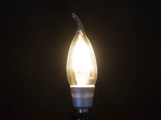 Satco Dimmable 4.5W 2700K CA11 Decorative Filament LED Bulb, Enclosed ...