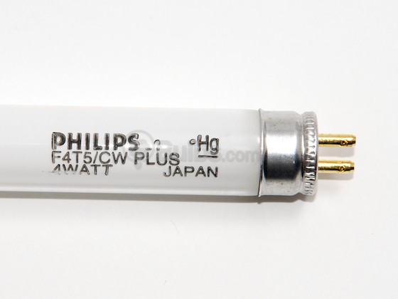 Philips 4W 6in T5 Cool White Fluorescent Tube | F4T5/CW | Bulbs.com