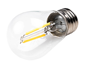 Satco 1.2 Watt White S11 LED Bulb | 1.2W S11/WH/LED/120V/CD | Bulbs.com